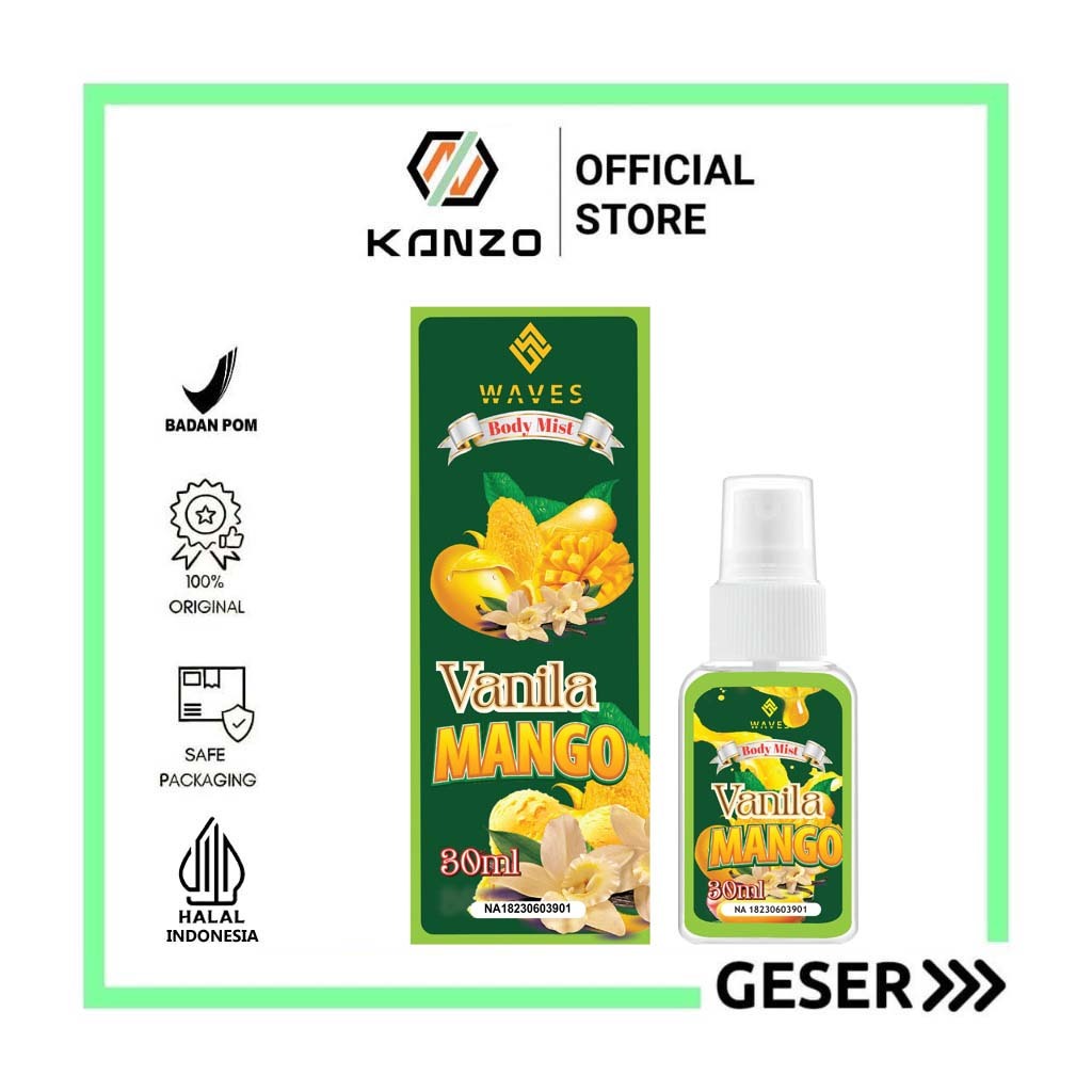 Jual Kanzo - [BPOM] Parfum Body Mist Vanilla Mango 30ml Premium / Body ...