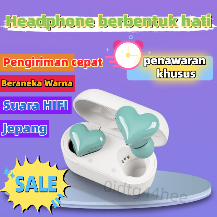 Jual Headphone Bluetooth Nirkabel TWS Niye Heartbuds Asli berbentuk hati yang dapat meredam ...