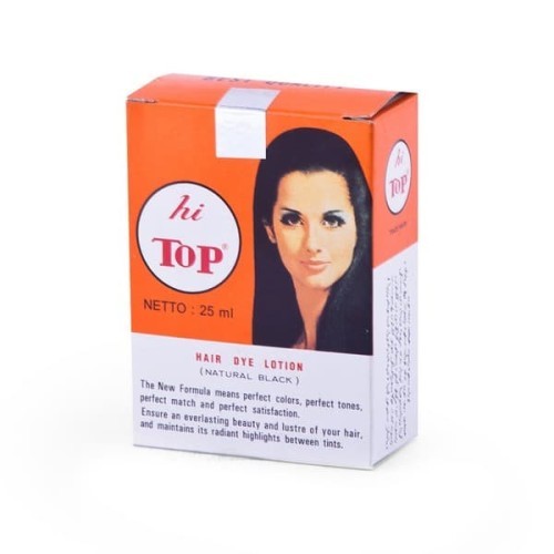 Jual Cat Semir Pewarna Rambut HI TOP 25 ML Hitam Hitop Black Hair Color ...