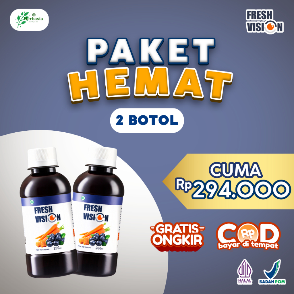 Jual Paket 2 Botol Fresh Vision madu herbal solusi mata sehat tanpa ...
