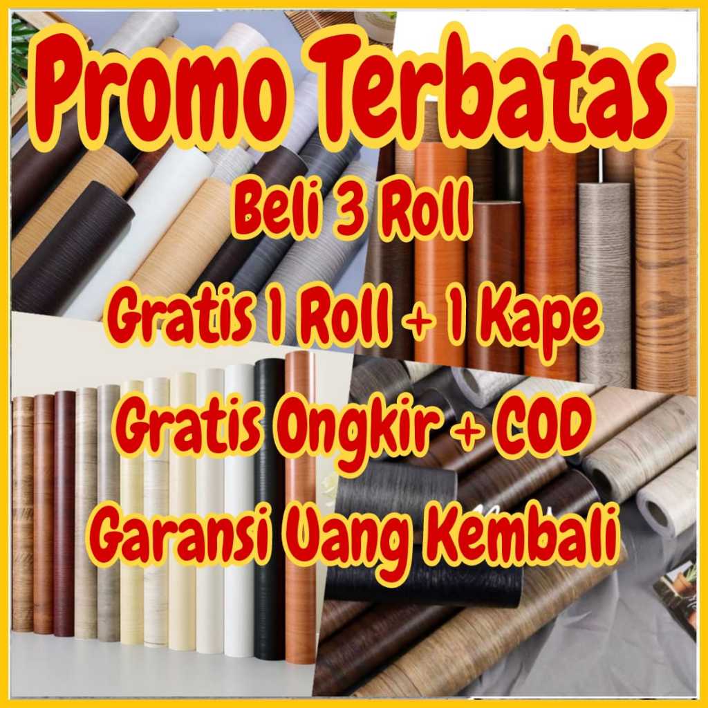 Jual Wallpaper dinding kamar tidur MOTIF BAMBU HIJAU KAYU JATI MUDA TUA ...