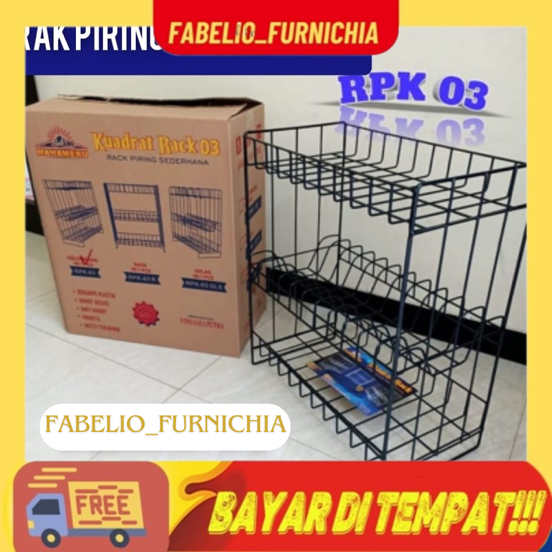 Jual RAK PIRING GELAS 3 SUSUN HITAM / RAK PIRING RPK 03 / - RAK ANTI ...