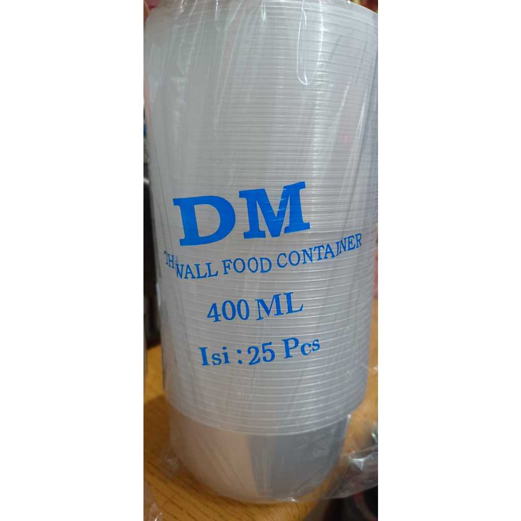 Jual Thinwall 400 ml Bulat Food Container Box Kotak Makan Plastik ...