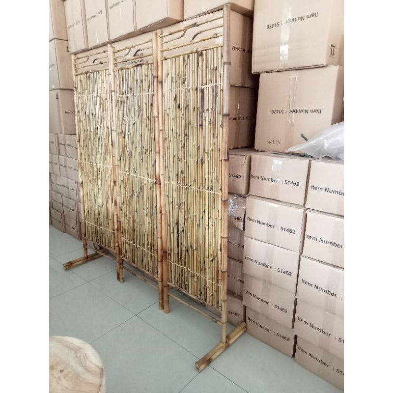 Jual PARTISI FULL ANYAMAN BAMBU PENYEKAT RUANGAN BAMBU CENDANI | Shopee ...