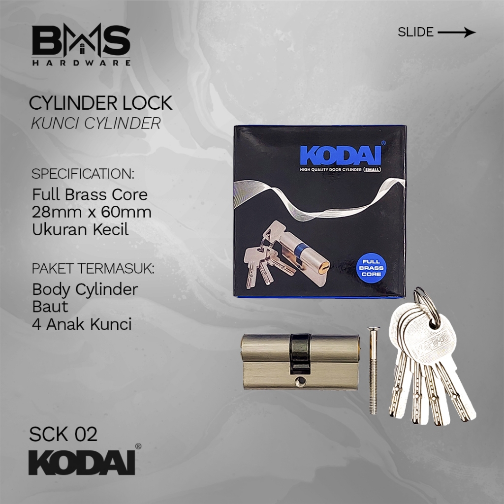 Jual CYLINDER LOCK Kunci Anak Silinder Kunci Pintu Kecil KODAI SCK 02 ...