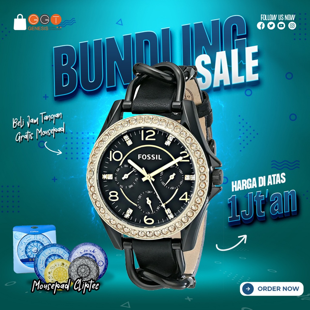Jual [DAPATKAN HADIAH!] Jam Tangan Wanita ES3696 Analog Tali Kulit ...