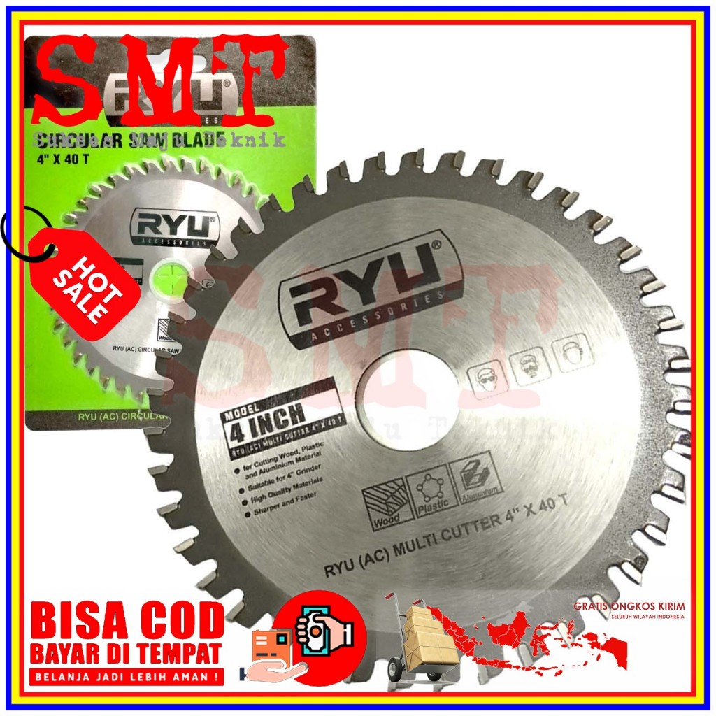 Jual Ryu Multi Cutter 4 x 40T Mata Potong Kayu Plastik Alumunium ...