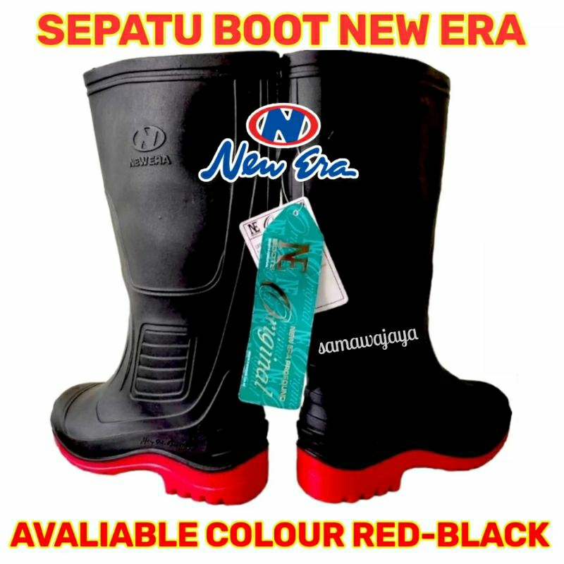 Jual Sepatu BOOTS NEWERA Hitam Merah / BOOTS NEW ERA Black Red | Shopee ...