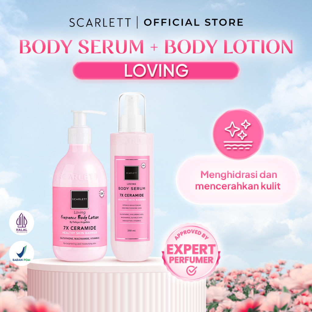 Jual Scarlett Whitening Body Serum + Body Lotion Loving mencerahkan dan ...