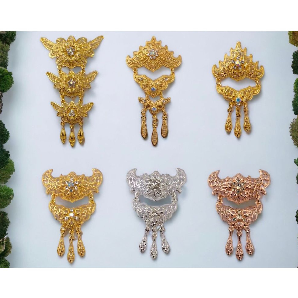 Jual Bros Kebaya Mewah Bross Kebaya Kutubaru Bros Kecil Susun 2 Tingkat ...