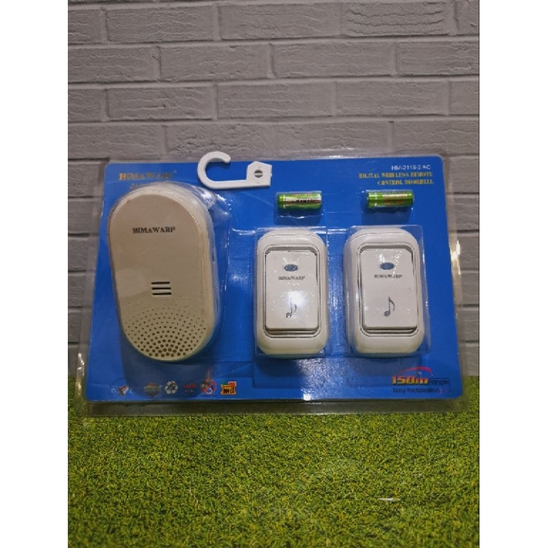 Jual bell rumah wireless HM-2118-2 AC / digital wireless remote control ...