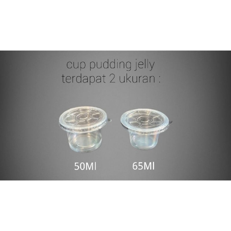 Jual Gelas cup pudding jelly uk 50Ml , 65Ml hanya gelas saja isi 50PCS ...