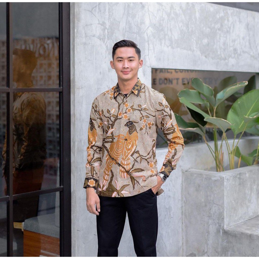 Jual Benang Raja Kemeja Batik PriaTulis Primis Lapis Furing Motif Elang ...