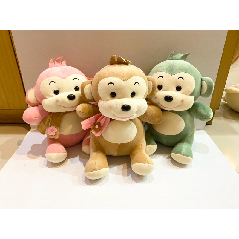 Jual boneka cute monkey with syall animal binatang monyet lucu cantik ...