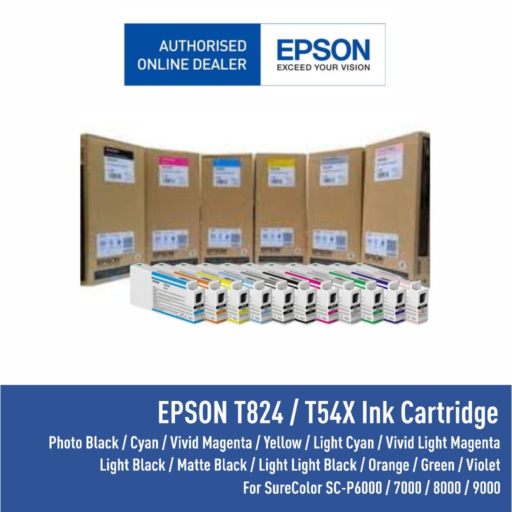Jual TINTA CATRIDGE EPSON SureColour SC-P6000 SC-P7000 SC-P8000 SC-P9000 T824 T54X SERIES T8241 ...