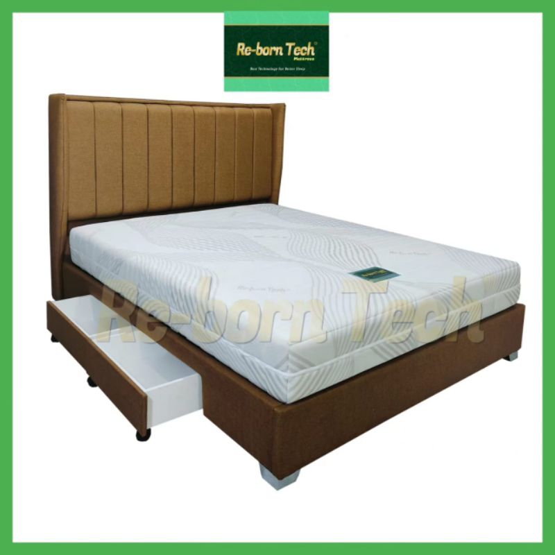 Jual Re Born Tech Dipan Headboard Knockdown Laci Modern Minimalis
