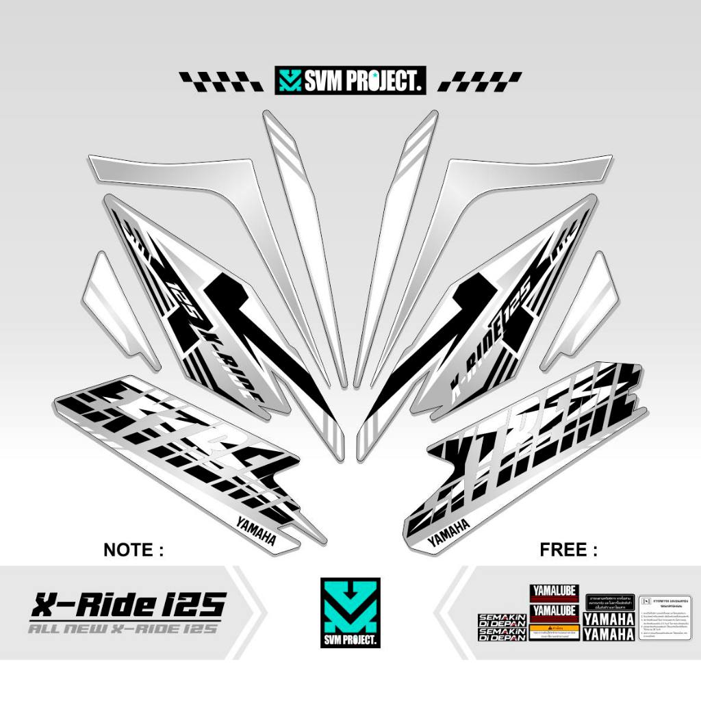 Jual STRIPING X-RIDE NEW MOTIF 9 / STICKER X-RIDE NEW 125 / STIKER ...