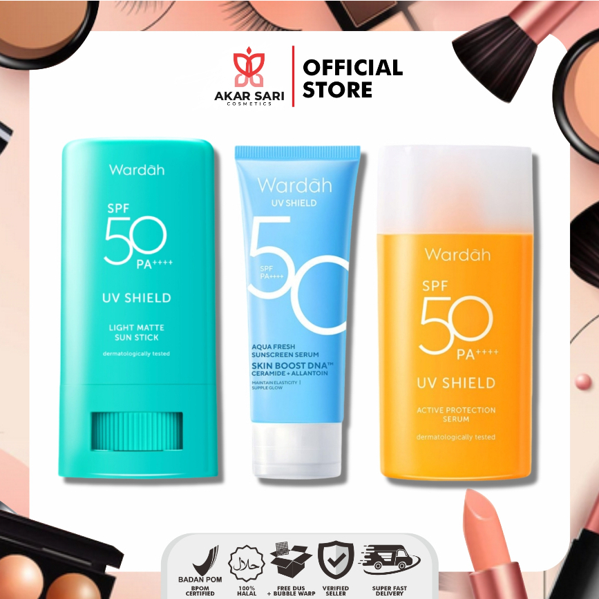 Jual WARDAH UV SHIELD SUNSCREEN SPF 50 PA++++ - Active Protection Serum ...