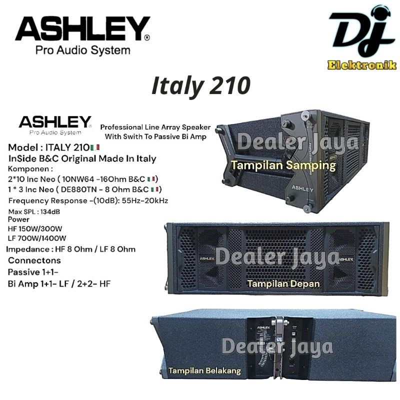 Jual Speaker Line Array Ashley ITALY 210 / ITALY210 - 10 inch Pasif ...