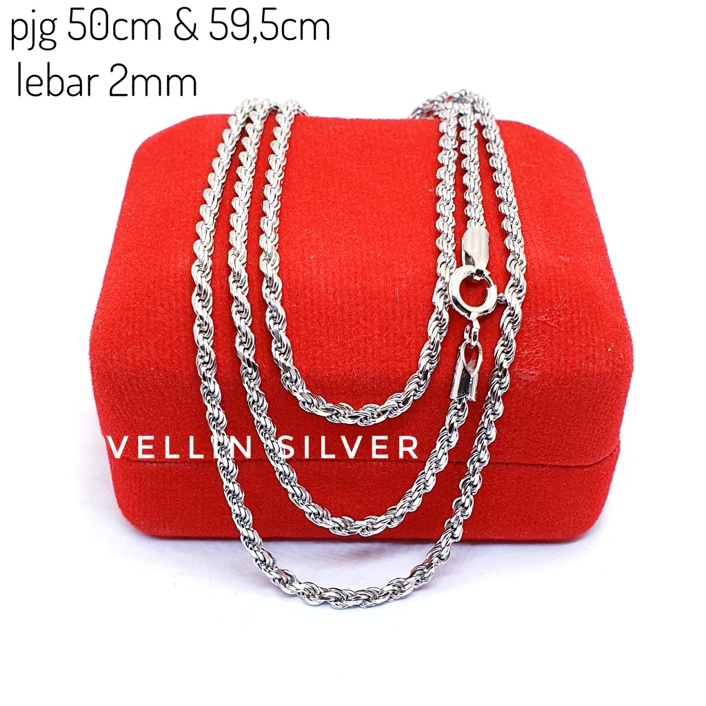 Jual Kalung Pria Silver 925 Lapis Emas Putih - Kalung Perak Pria 925 ...