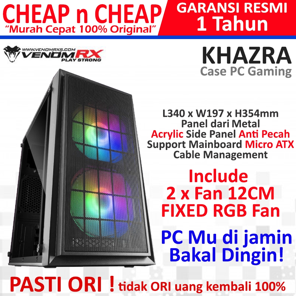 Jual VenomRX KHAZRA Case Casing PC Komputer Gaming Venom RX Nemesis ...