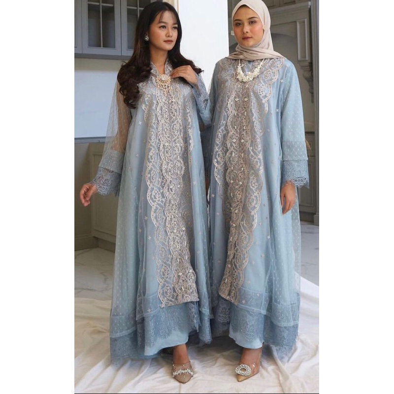 Jual Sewa dress kebaya/ rental baju kondangan Anika Dress Blue | Shopee ...