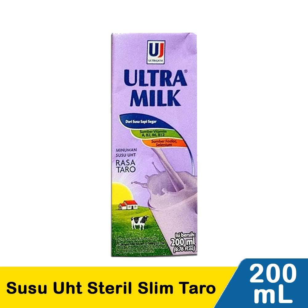 Jual Susu Ultra Milk Susu UHT Taro 200ml ( Isi : 24pcs ) | Shopee Indonesia