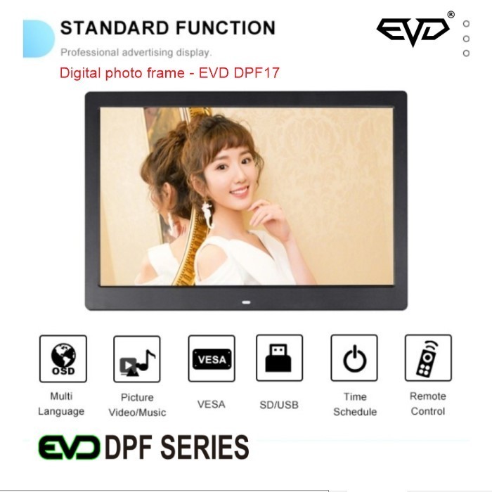Jual Digital photo frame 17 inch frame foto digital - EVD DPF SERIES ...