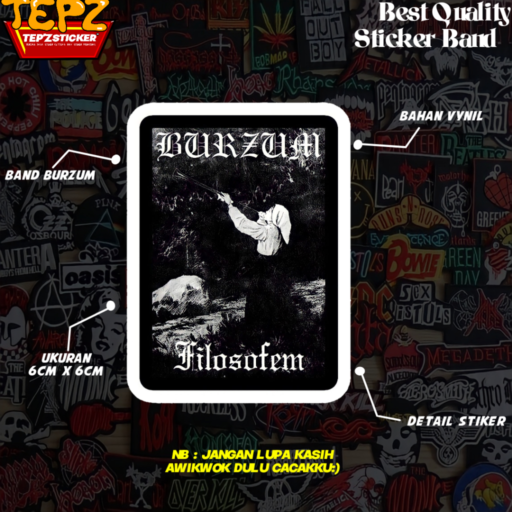 Jual STIKER STICKER (BAND BURZUM) STIKER BAND|STIKER METAL|STIKER ...