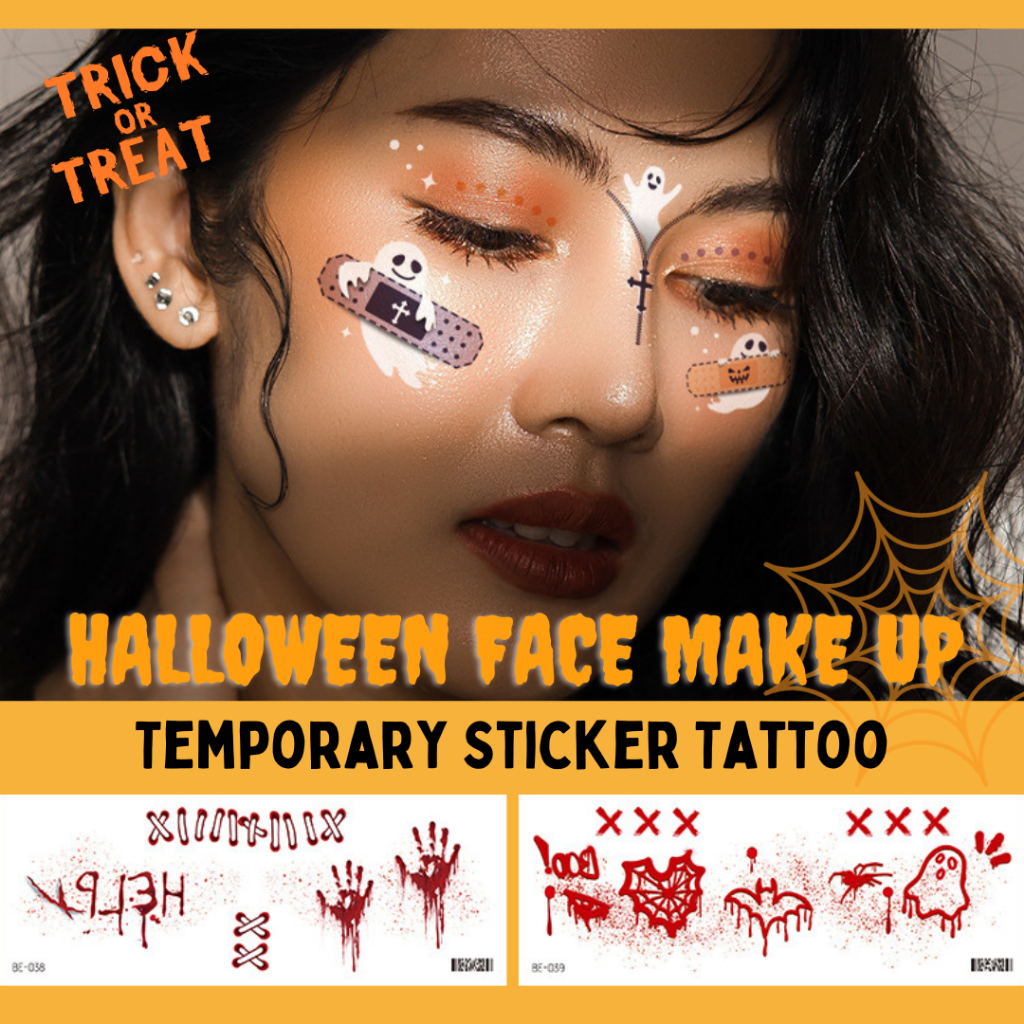 Jual Stiker Tato | Face Make Up | Halloween Cosplay Series | Tato Wajah ...