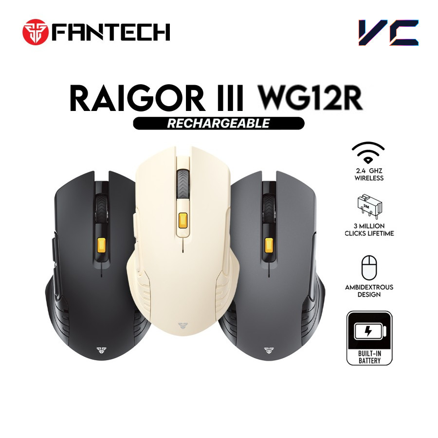 Jual FANTECH WG12R WG12 RAIGOR GEN III WIRELESS MOUSE GAMING 2000DPI | Shopee Indonesia