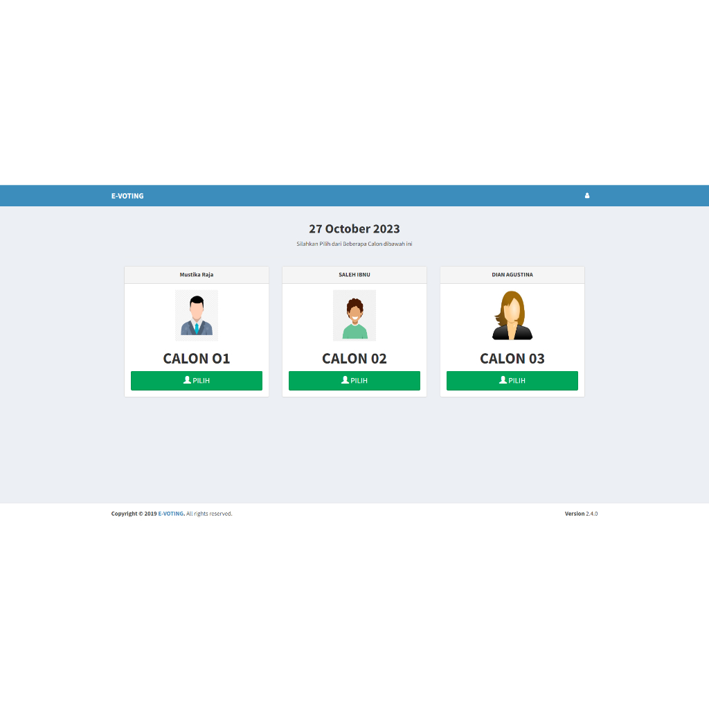 Jual Aplikasi Voting sederhana atau Pemilihan pemungutan suara untuk ...