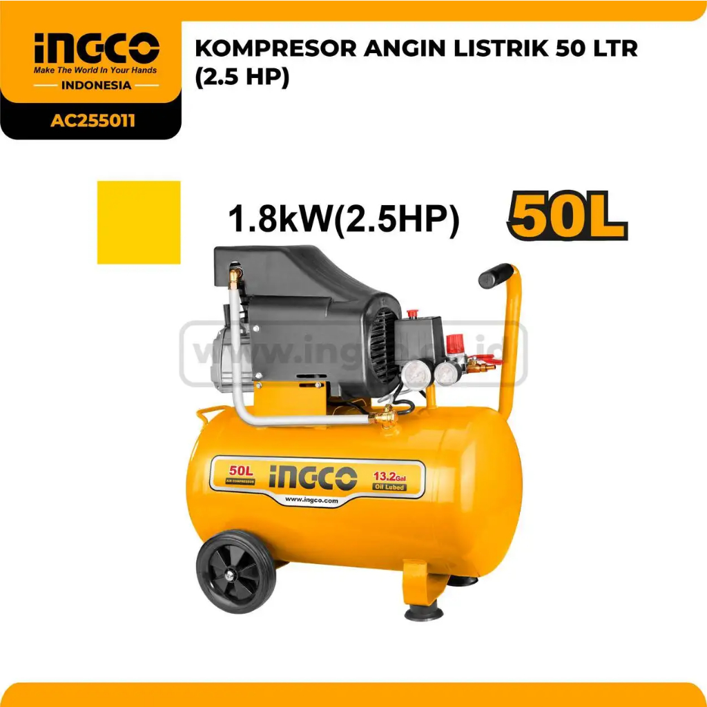 Jual Mesin Kompresor 50L (2.5HP) INGCO AC255011 Air Compressor Angin ...
