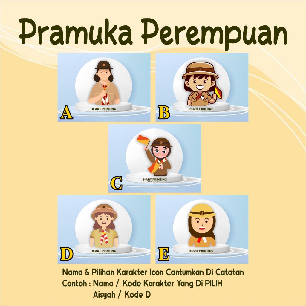 Jual Name Tag Akrilik Icon Papan Nama Karakter Nama Dada Icon Kartun ...