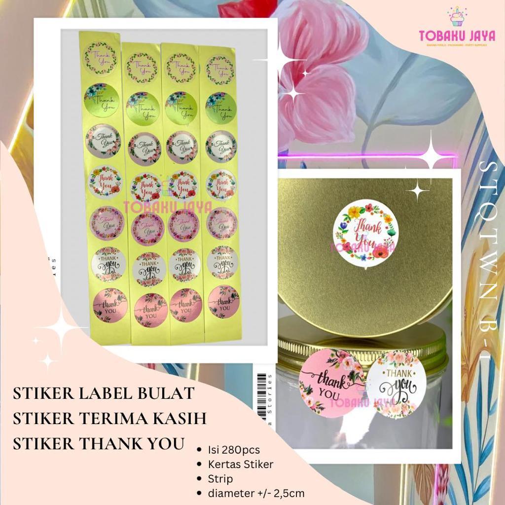 Jual Sticker Label Thank You / Sticker Ucapan Terima Kasih Isi 280 Pcs ...