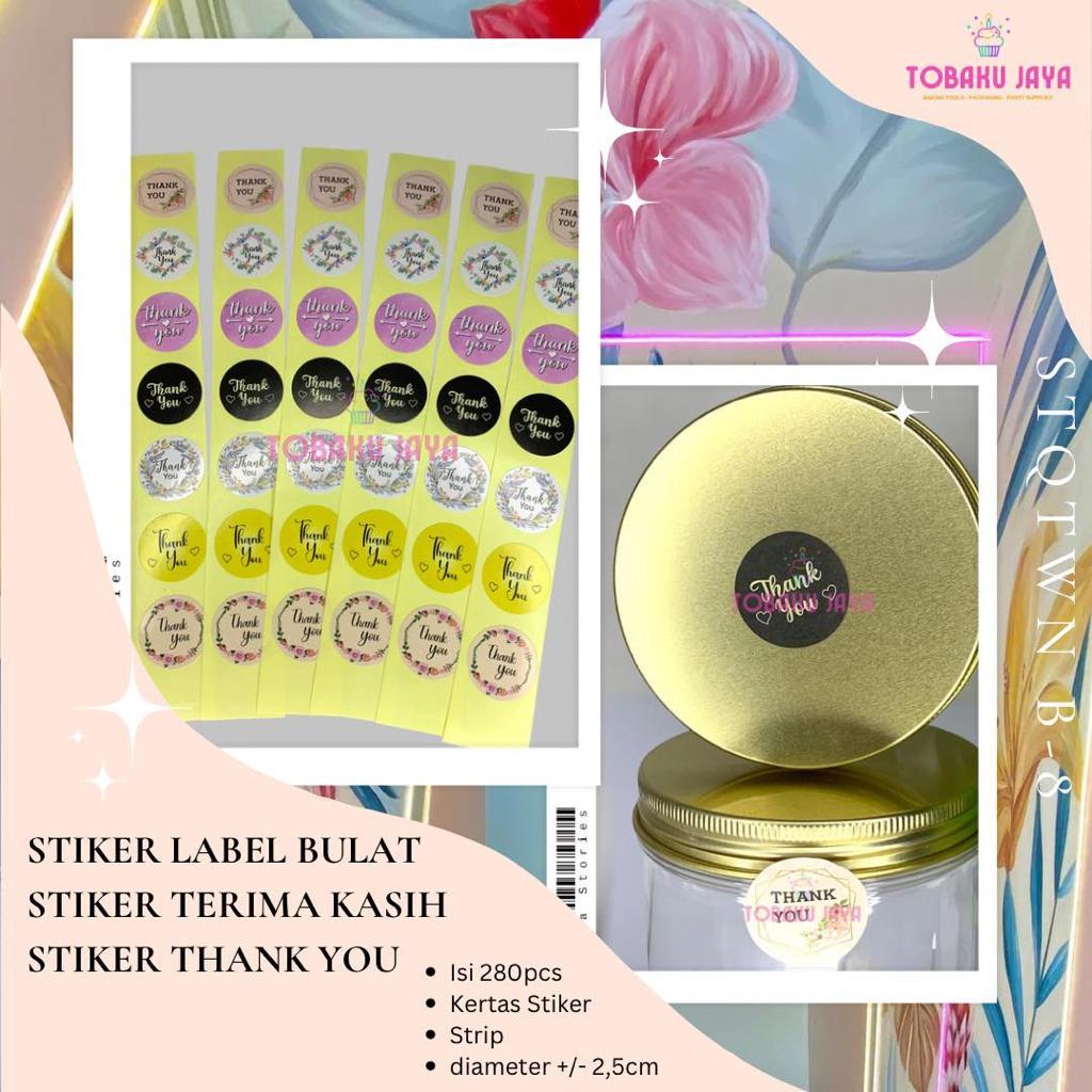 Jual Sticker Label Thank You / Sticker Ucapan Terima Kasih Isi 280 Pcs ...