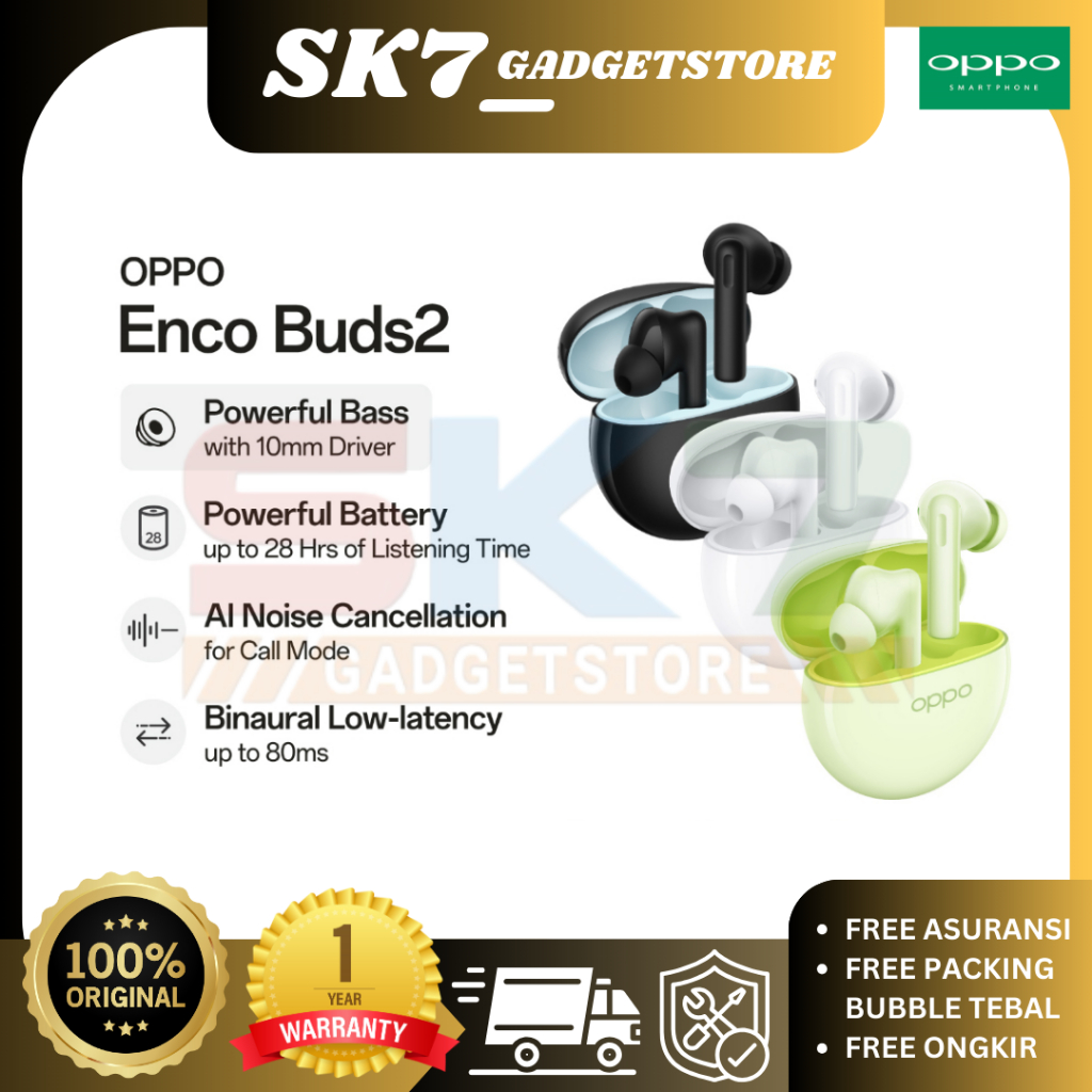 Jual OPPO ENCO BUDS 2 ORIGINAL | Shopee Indonesia