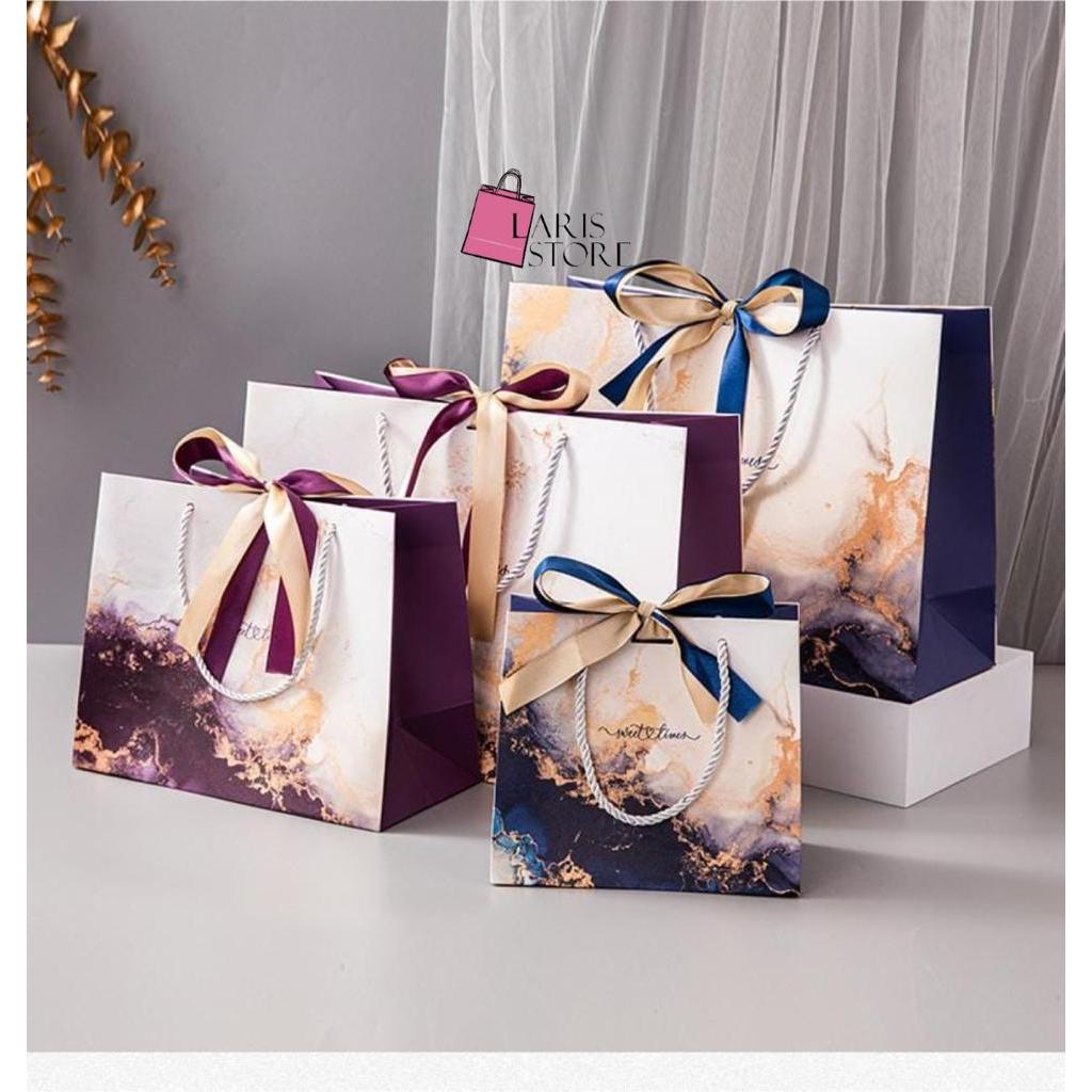 Jual PAPERBAG PREMIUM MOTIF MARBLE MEWAH IMPOR BAHAN TEBAL / TAS KADO ...