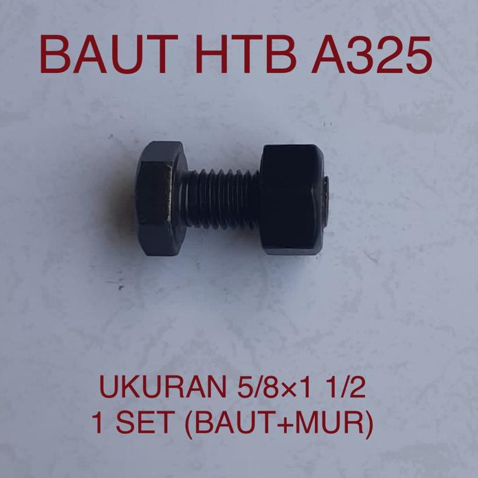 Jual BAUT MUR HTB A325 UKURAN 5/8 X 1 1/2 (KUNCI 27) | Shopee Indonesia