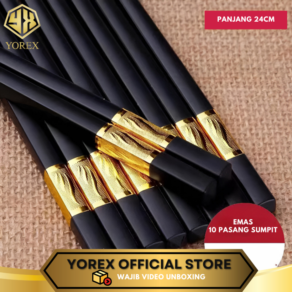 Jual Sumpit Makan Anti Slip Sumpit alloy dengan hiasan ukiran emas ...