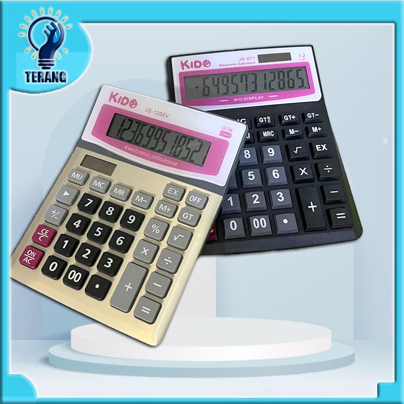Jual kido Desktop Calculator / Kalkulator Meja 12 Digit Dual Power Layar LCD | Shopee Indonesia