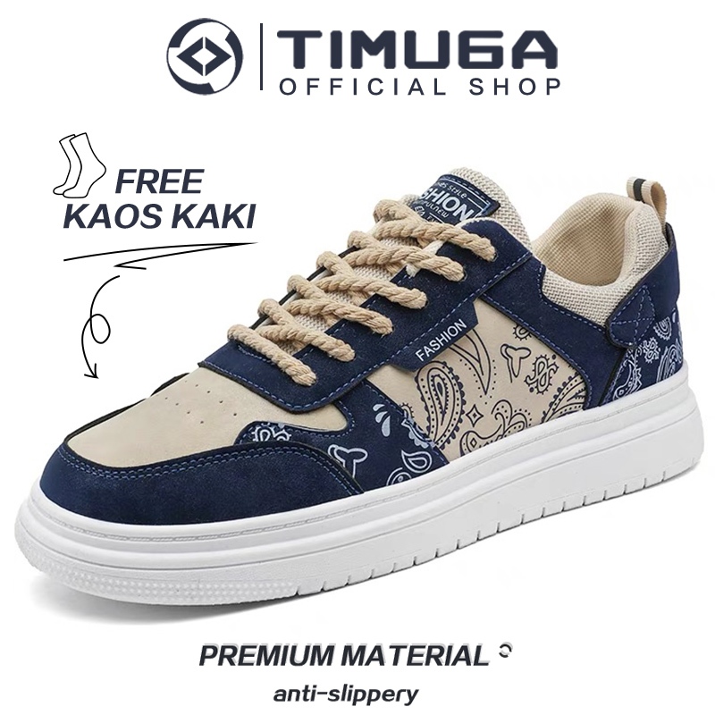 Jual TIMUGA Sepatu Sneakers Casual Pria Keren Kekinian Stylish Sepatu ...
