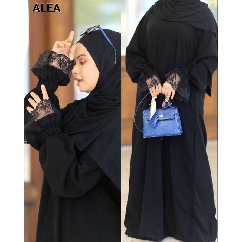Jual PGA // ABAYA ALEA // BAHAN JETBLACK SAUDI PREMIUM GAMIS HITAM ...
