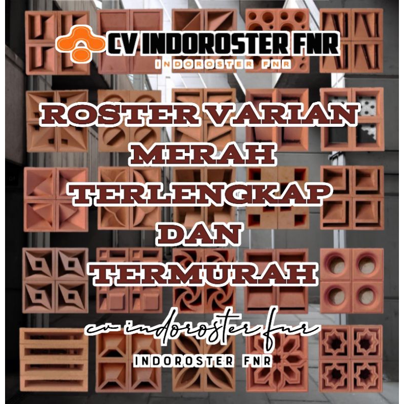 Jual ROSTER BETON/LOSTER MINIMALIS SEMUA MOTIF MERAH. | Shopee Indonesia