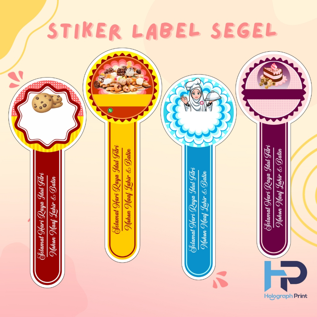 Jual Stiker label makanan custom stiker cutting segel toples versi ...