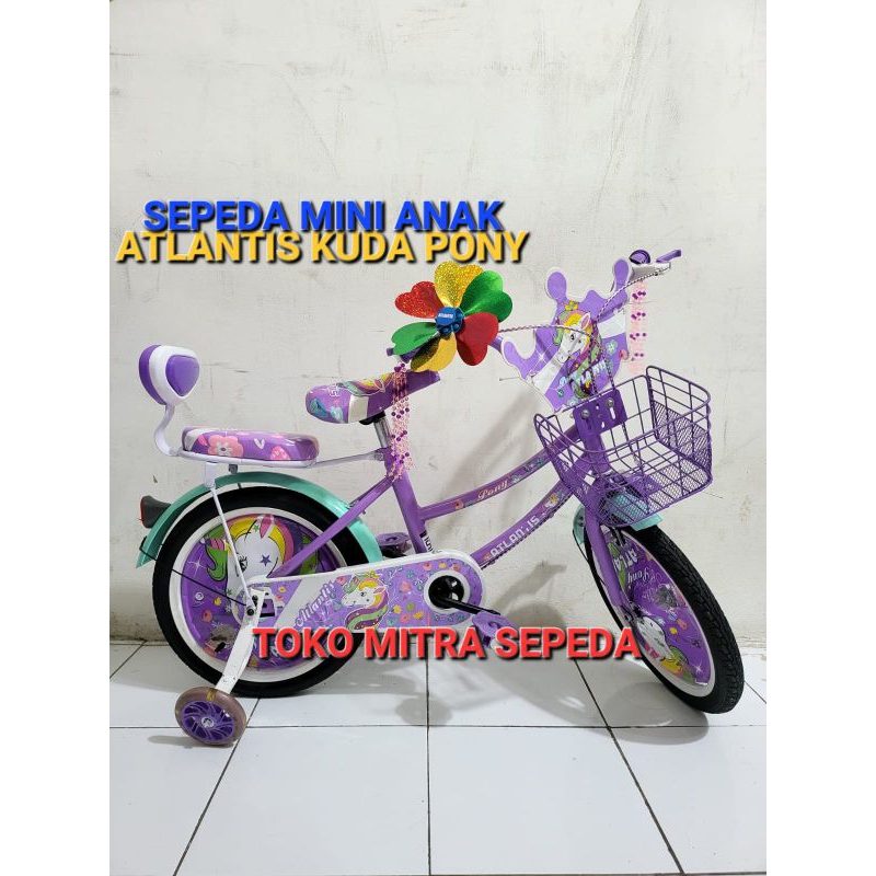 Jual Sepeda Anak Perempuan 18 Inch Usia 7 Tahun Atlantis Kuda Pony ...