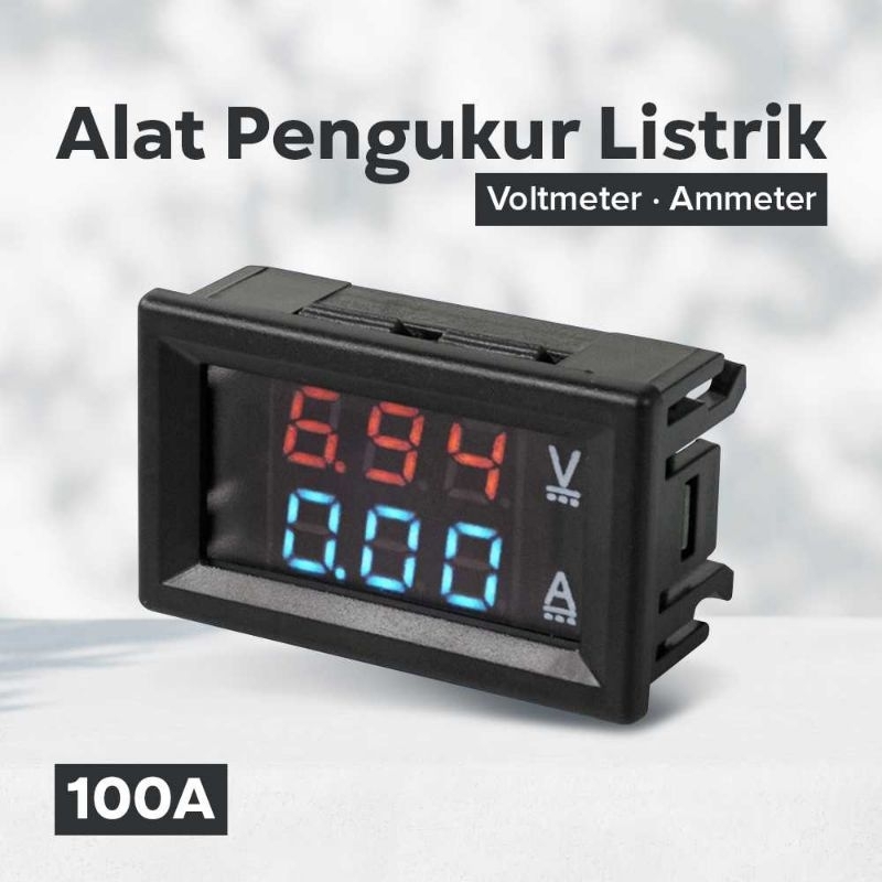 Jual Alat pengukur Voltase Dan Amper 100A 0V~120V - Penguji Tegangan ...