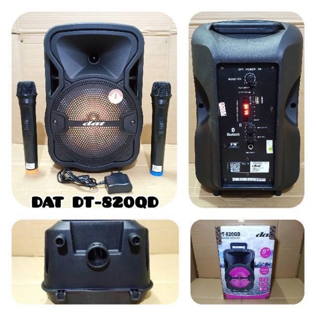 Jual SPEAKER PORTABLE DAT 8 INCH DAT DT820 QD SPEAKER DAT DT 820 QD ORI ...