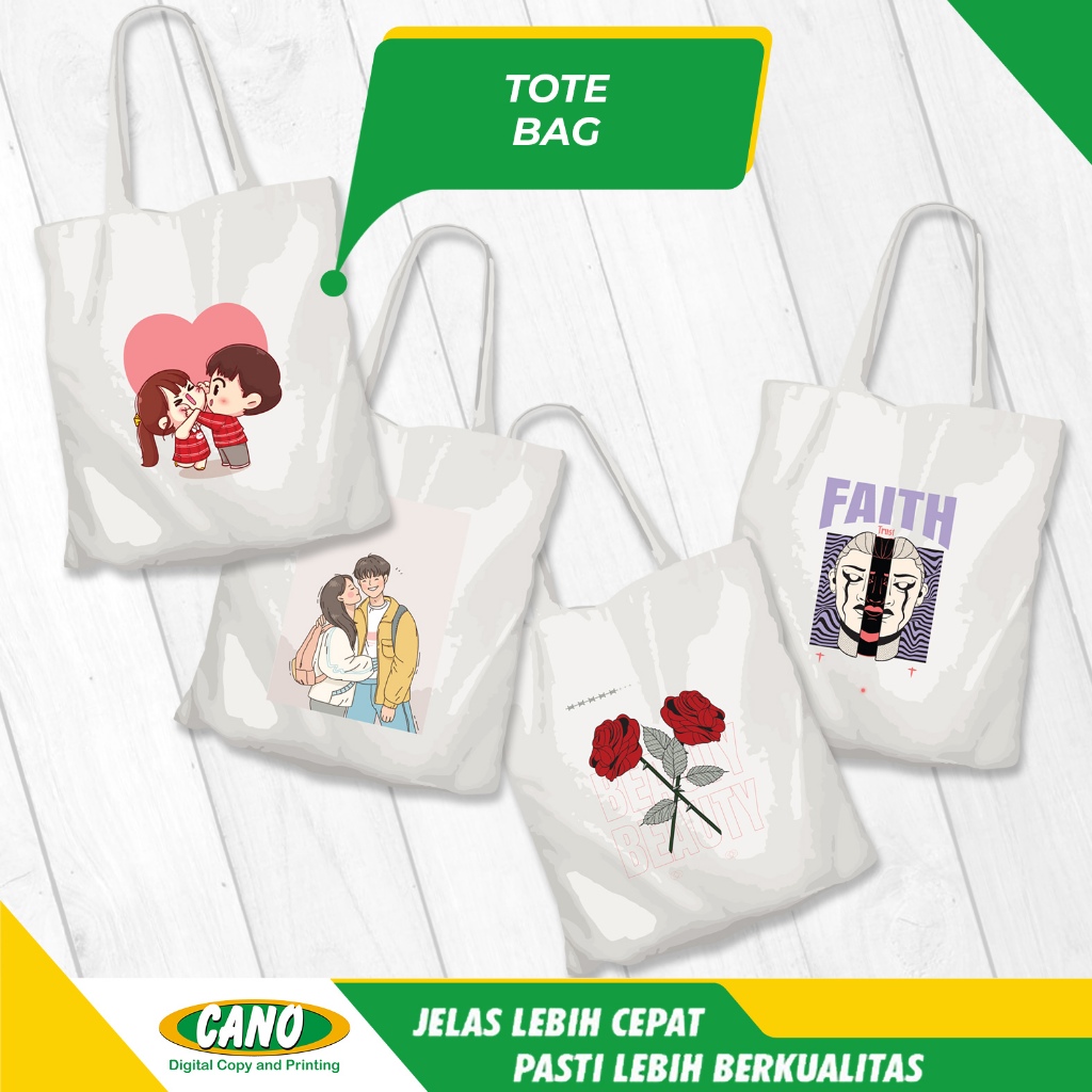 Jual Custom Tote Bag Cetak DTF Sablon Polyflex Premium | Shopee Indonesia