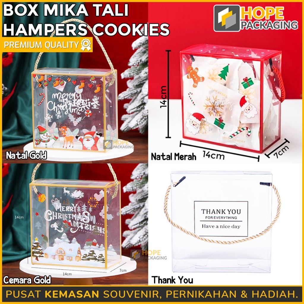 Jual Gift Box Hampers Mika Natal / Box Kotak Mika Tali / Kotak Mika ...